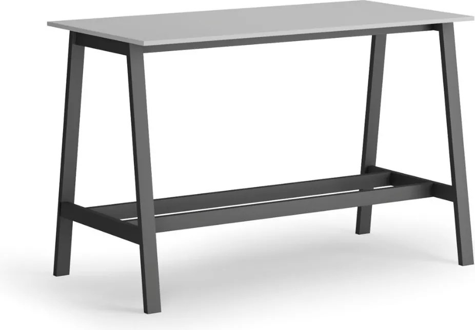 Vysoký barový stůl, 1600 x 800 mm, šedá