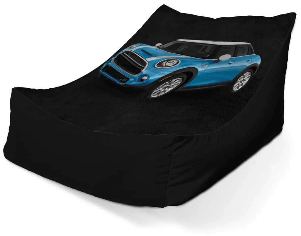 Sablio Sedací vak Lounge Mini sedan Černé pozadí - 120 x 100 x 80 cm