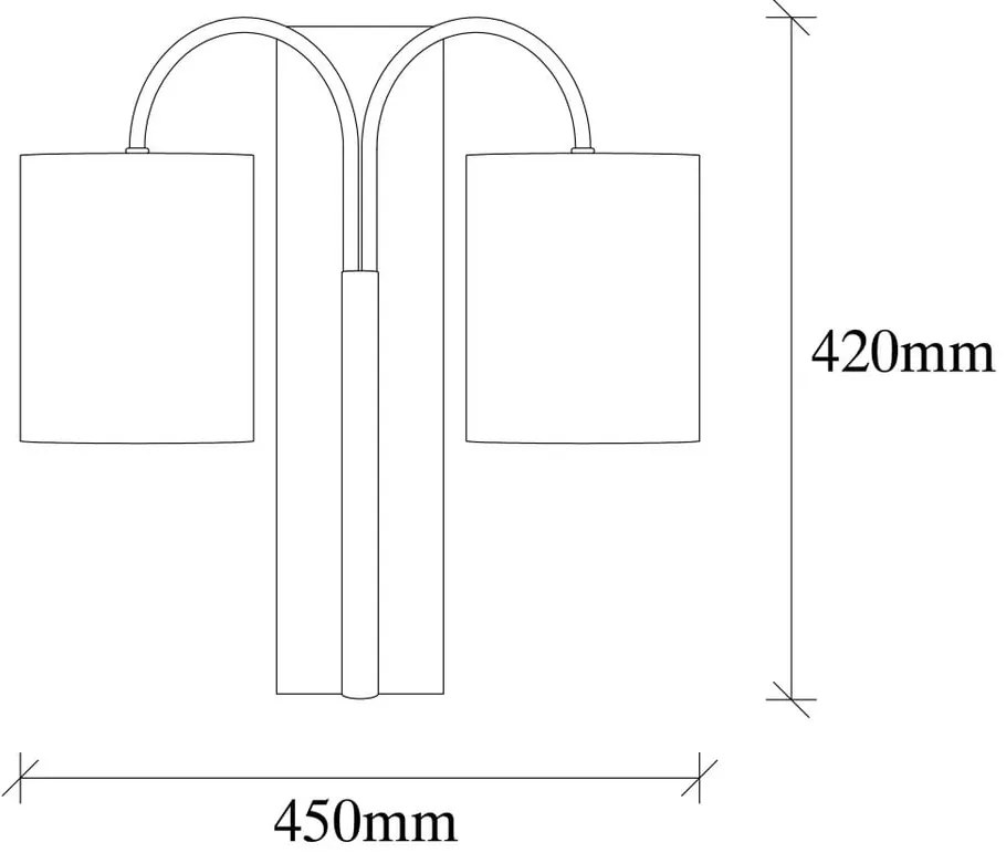Černé kovové nástěnné svítidlo Opviq lights Aristo