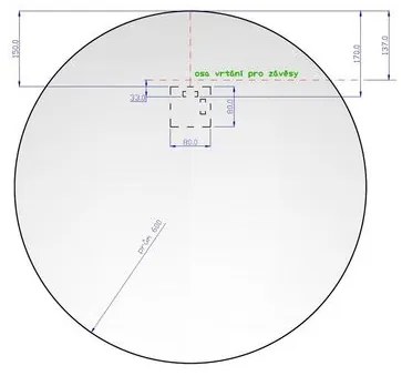 EBS Alea Kruhové zrcadlo 60 cm s LED podsvícením S_ALEA60