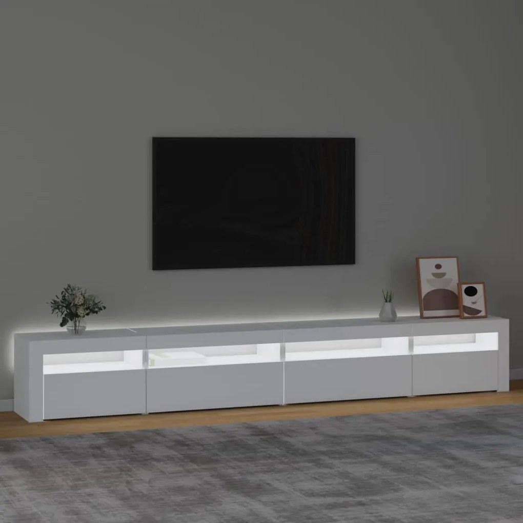 TV skříňka s LED osvětlením bílá 270x35x40 cm 3152746