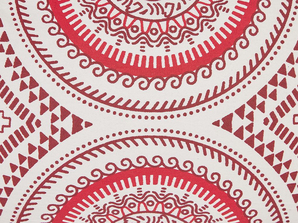 Sada 2 bavlněných polštářů se vzorem 30 x 50 cm červené/bílé ANTHEMIS Beliani