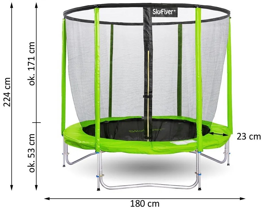 Zahradní trampolína SKY FLYER RING 2v1 180 cm