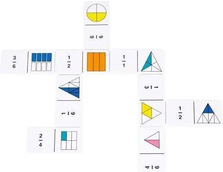 Domino domino - barevné zlomky