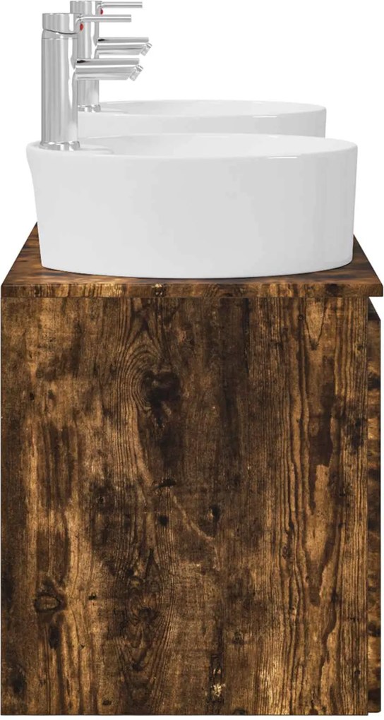 Sada koupelnových skříněk 3 ks Kouřový dub 49,5 x 44,5 x 65 cm 3405682