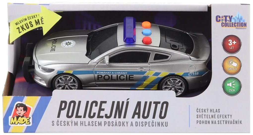 Policejní auto na setrvačník s českým zvukem