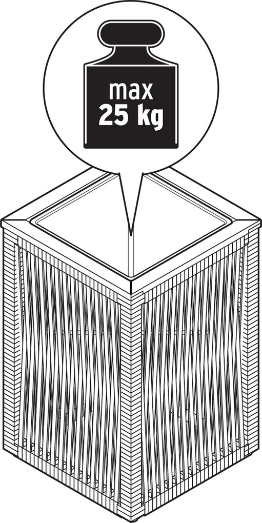 Tchibo - Květináč s textilním výpletem - barva: šedá