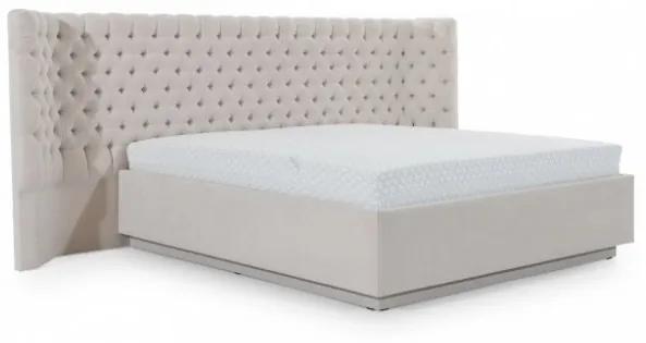 Luxusní čalouněná postel PARIS 140x200 cm Ficelle 4 Ano přidat pufu
