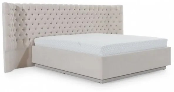 Luxusní čalouněná postel PARIS 140x200 cm Terra 2 Ano přidat pufu