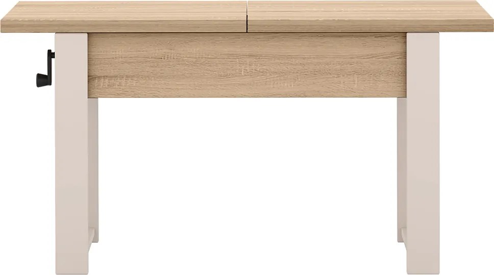 Rozkládací polohovací konferenční stolek HOGO 3v1 | 120-157x62,5-74,5x67 cm | síla horní desky 32 mm | dub sonoma/nohy kašmír