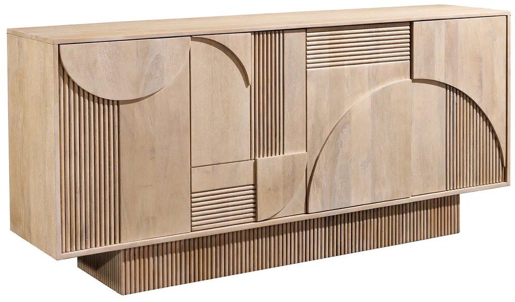 Invicta Mangová komoda ART DECO světlá 170 cm 44060