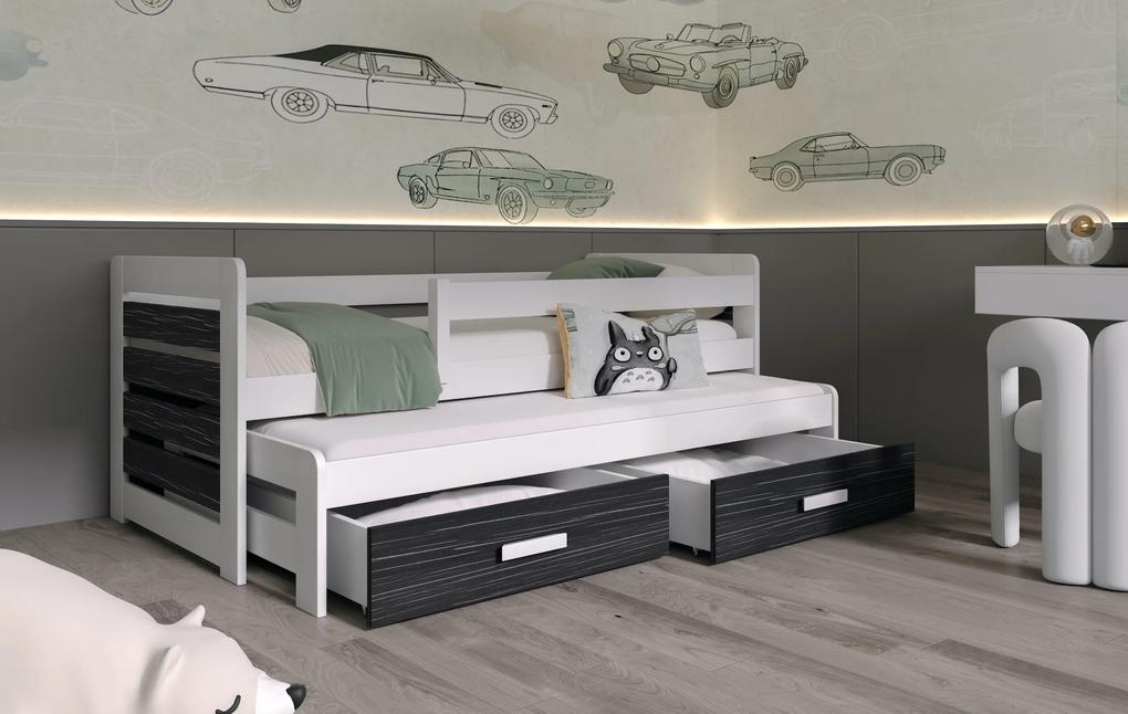 Foden 90x200 cm postel s přistýlkou  a úložným prostorem