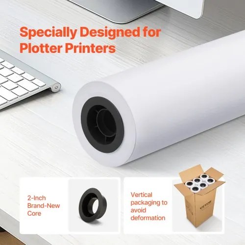 Velkoformátový papírový plotr Papír 6 rolí 61 cm × 45,7 m CAD Bond role
