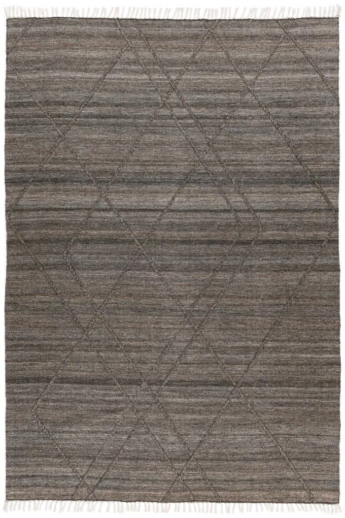 Obsession, Ručně tkaný kusový koberec My Dakar 365 anthracite – na ven i na doma, 160x230, šedá, chodba / předsíň
