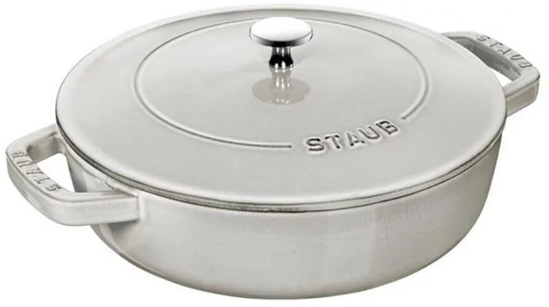 Staub Chistera kastrol s poklicí 28 cm/3,7 l bílá lanýžová, 126128107