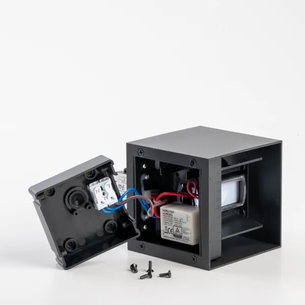 BRILAGI - LED Venkovní nástěnné svítidlo se senzorem CUBE LED/6W/230V černá IP65