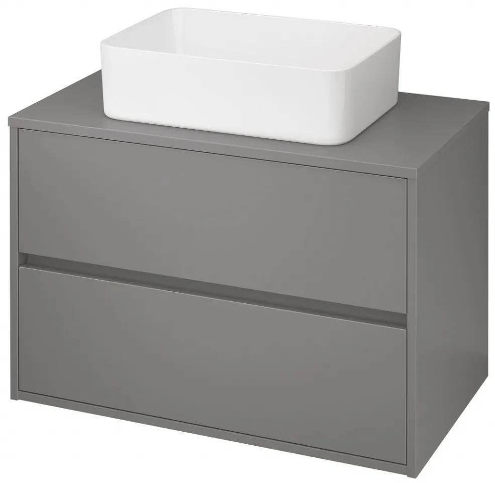 Cersanit Crea - závěsná skříňka pod umyvadlo na desku 80cm, šedá, S924-018
