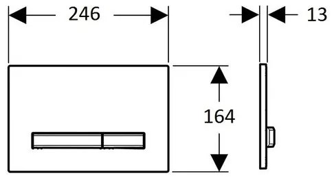 Geberit Sigma50 Ovládací tlačítko čelní černá 115.788.DW.2