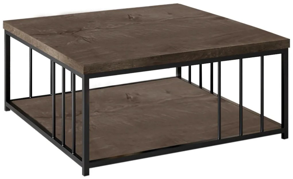 Designový konferenční stolek Natine 90 cm ořech / černý