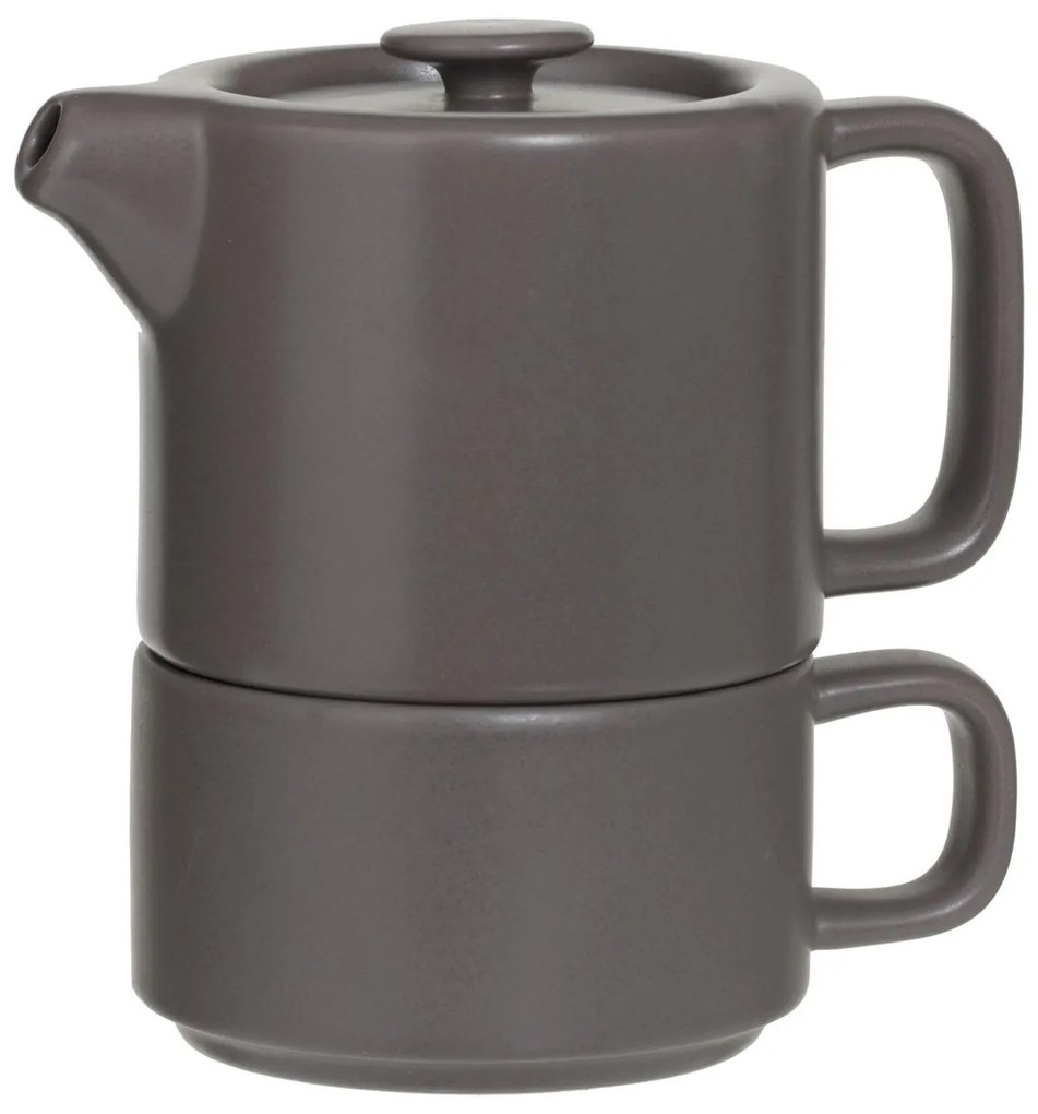 Čajový/kávový set se sítkem Natural Taupe