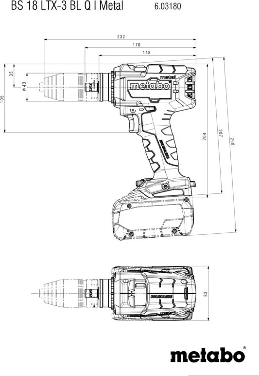 Metabo BS 18 LTX-3 BL Q I METAL 603180840