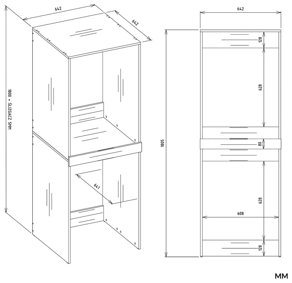 Stojan na pračku a sušičku POLA dub artisan