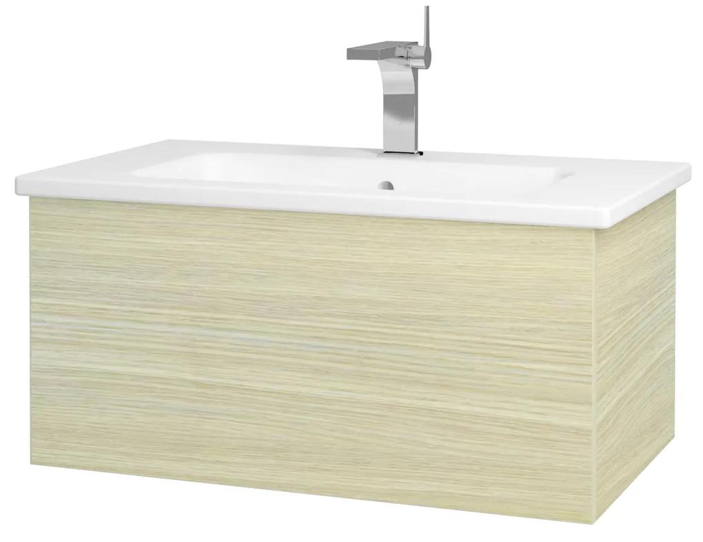 Dřevojas Koupelnová skříň VARIANTE SZZ 80 (umyvadlo Euphoria) Varianta: N01 Bílá lesk / D02 Bříza