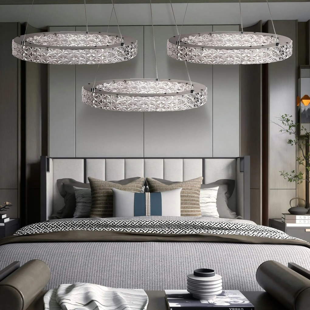 Toolight Toolight, LED stropní svítidlo 50cm, 36W, 4000K, MS005-CP, chromová, OSW-09615