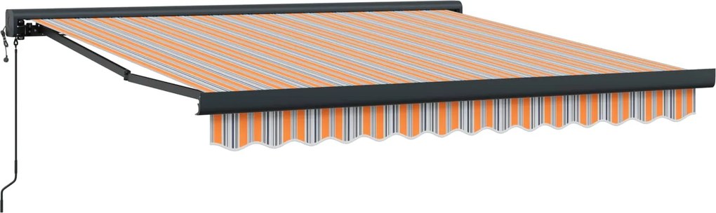 Stahovací markýza Vícebarevný 350 x 250 cm Textil a kov 3330300