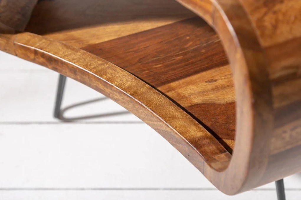 Designový konferenční stolek Lorelei, 70 cm, sheesham