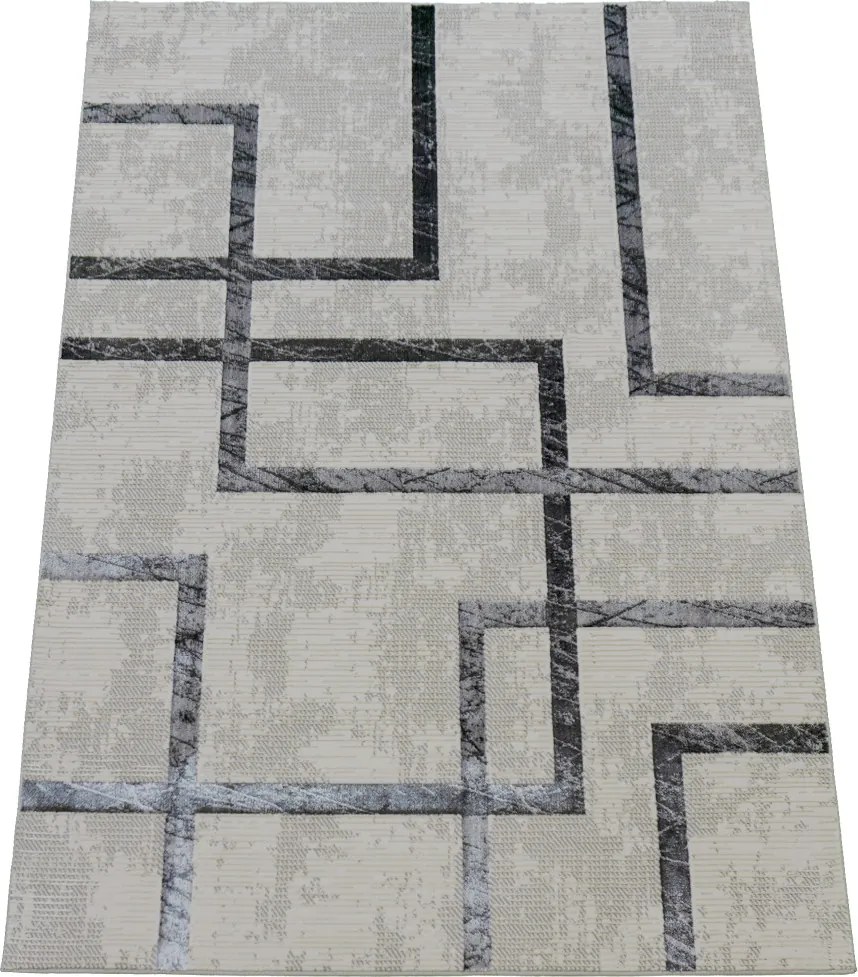 BE Koberec Esprit 3609 GREY - šedý obdélníkový Rozměr: 60x100 cm