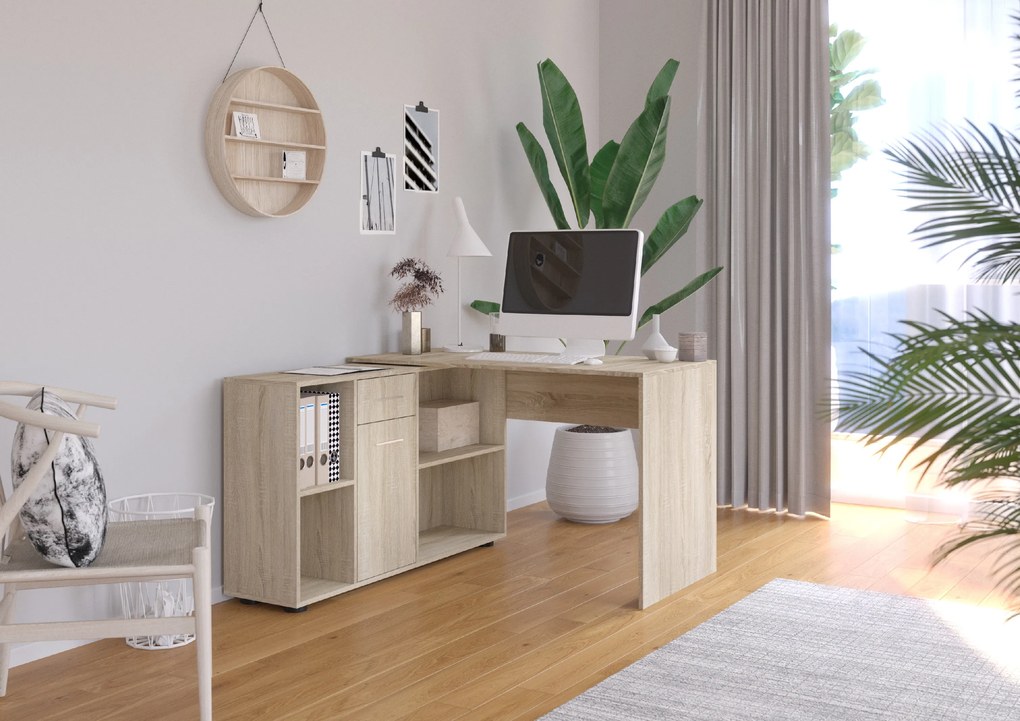 ADRK Furniture Rohový stůl ELISEO