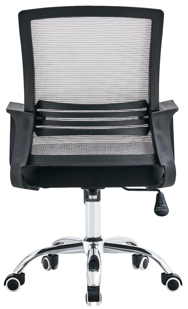 Kancelářská židle, síťovina šedohnědá TAUPE/látka černá, APOLO 2 NEW