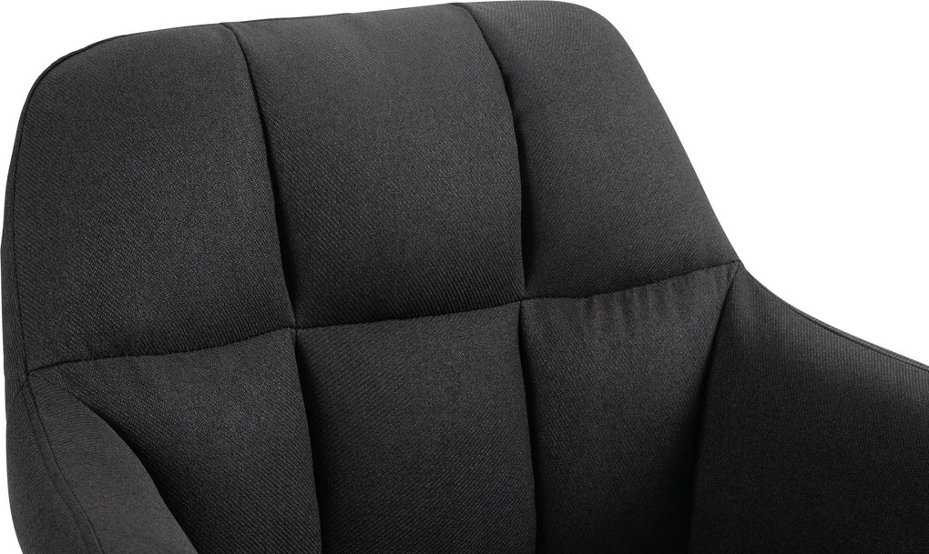 Barová židle Natoma látka chromovaná konstrukce – černá