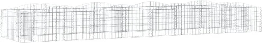 Klenutý gabion vyvýšený záhon 400x100x50 cm pozinkované železo 153551