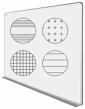 Magnetická tabule s odkládací poličkou MANAŽER K 150 x 100 cm (potisk) - křížky 100 mm (101501002106)