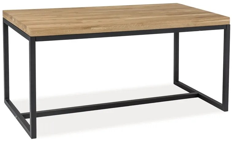 Konferenční stolek, černý/přírodní dub, LORAS B 110X60