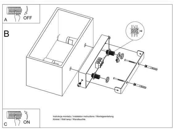 Sollux SL.0527 - Nástěnné svítidlo QUAD MAXI 2xG9/40W/230V