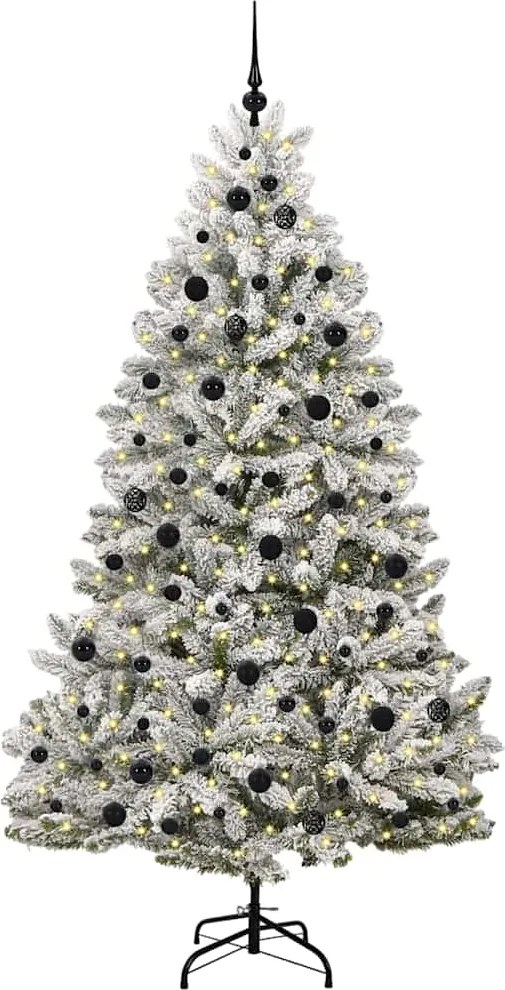 Umělý vánoční stromeček 210 cm 300 LED Teplá bílá PVC a ocel 3395758