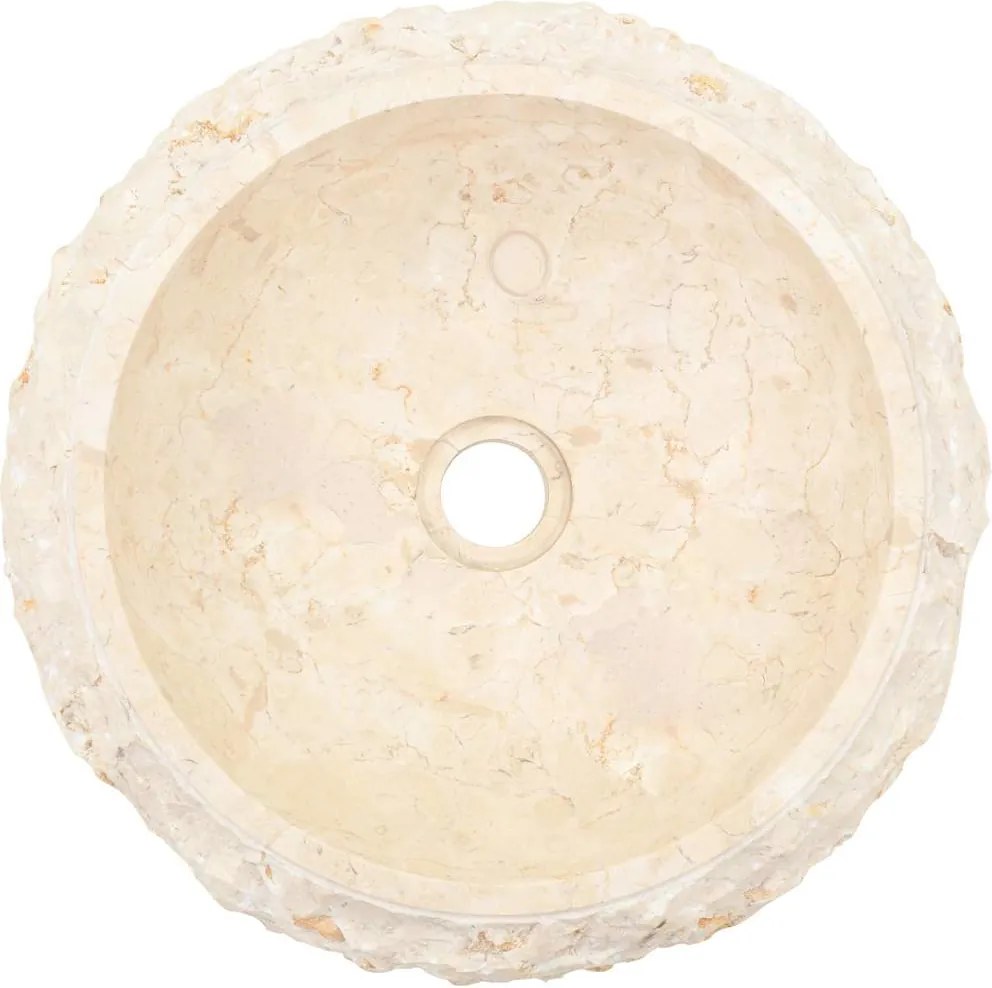 Umyvadlo 40 x 12 cm mramor krémové 142777