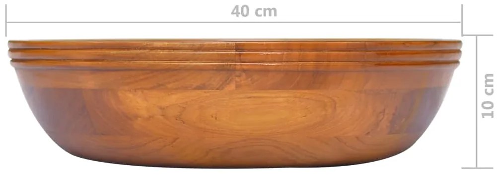 vidaXL Marketos Umývadlo masivní teak Φ40 x 10 cm