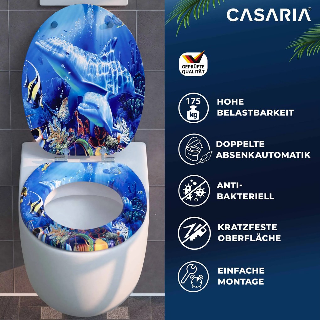 WC sedátko s automatickým spouštěním motiv mořský život 109401