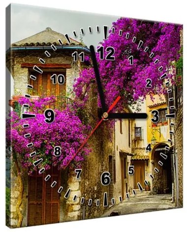 Tištěný obraz s hodinami Staré město v Provence 30x30cm ZP1291A_1AI