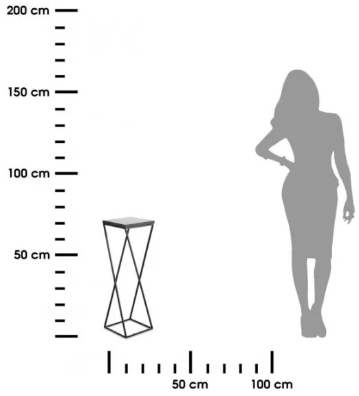 Stojan na květiny LOFT 70x24 cm černá
