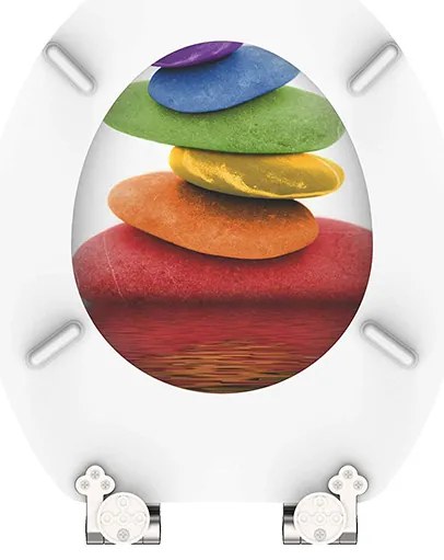 Eisl Sanitär WC prkénko MDF Soft Close Colorful Stones 80120