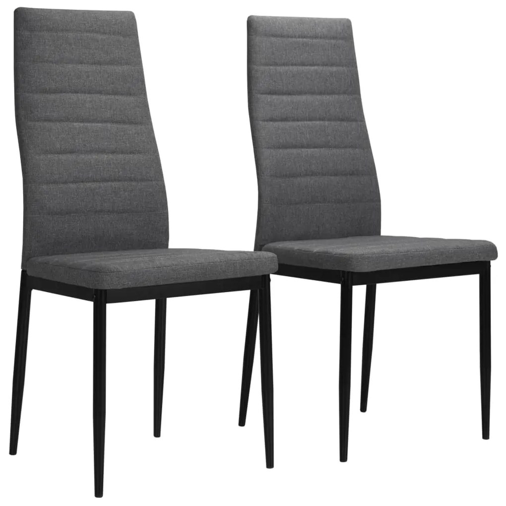 Jídelní židle 2 ks světle šedé textil 246181
