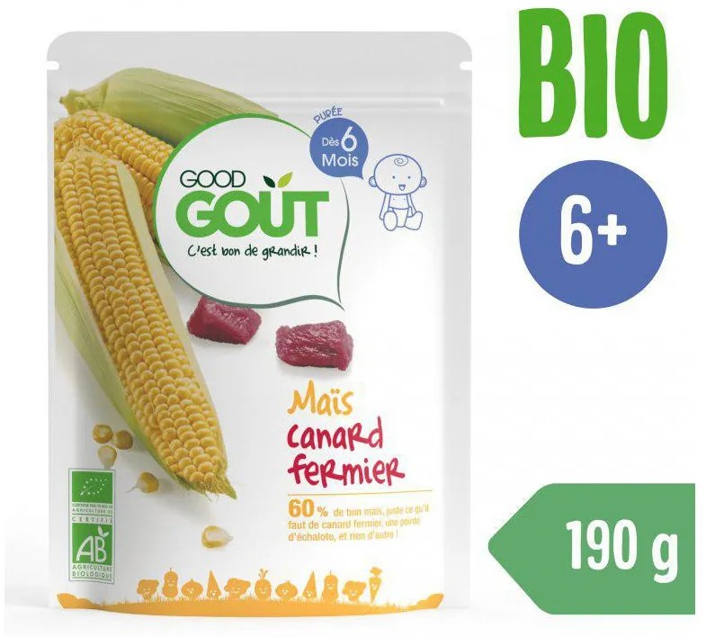Good Gout BIO Kukuřice s kachním masem 190 g