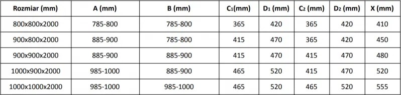 Mexen Velar Duo, sprchový kout s posuvnými dveřmi 90 x 90 cm, 8mm sklo námraza, růžové zlato, 871-090-090-32-60