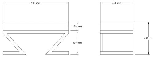 Taburet RINA 45x90 cm béžová
