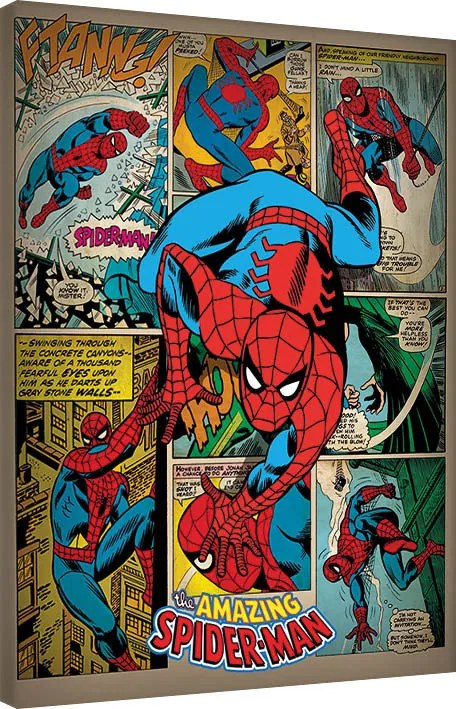 Obraz na plátně Spider-Man - Retro, (60 x 80 cm)